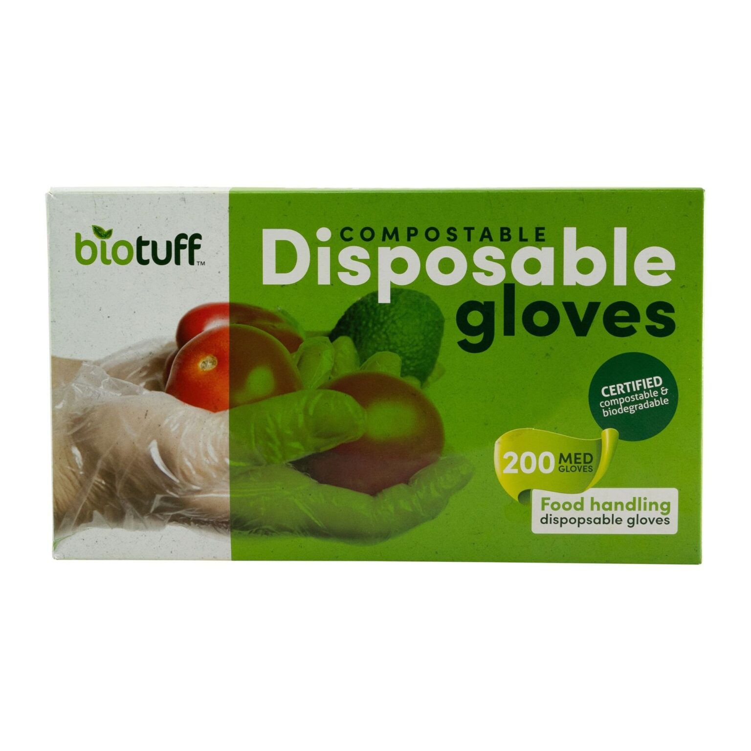 Biotuff Biodegradable and Compostable Disposable Kitchen Gloves Medium ...